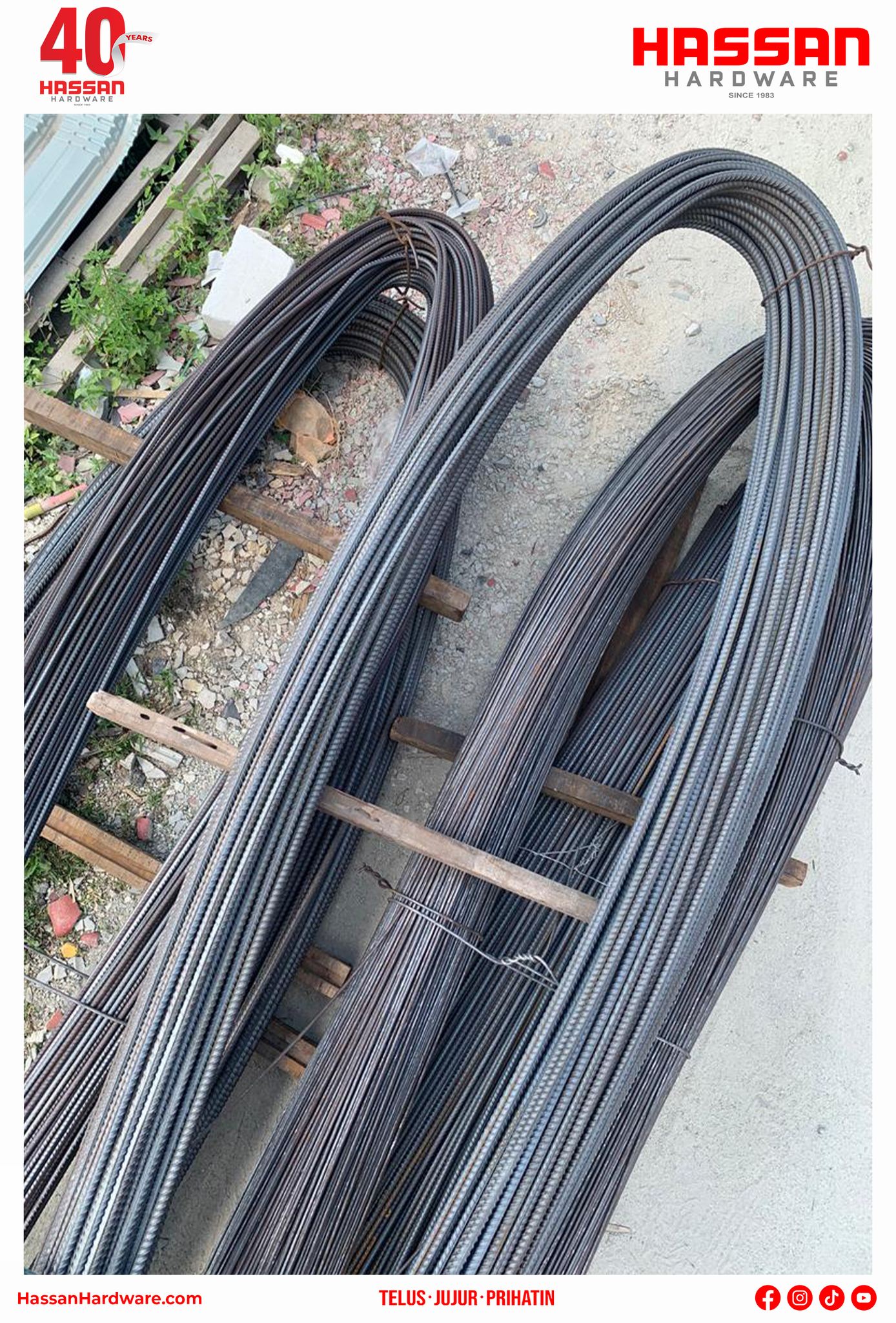 5 Bahan Penting Bina Rumah .. Besi Y Besi link Simen Kayu 1x2 Plywood ...